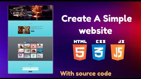 How To Build Website Using Html Css And Javascript With Source Code Youtube