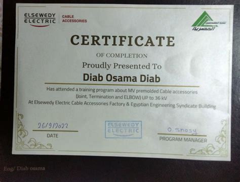 diab osama on linkedin engineering training building elsewedyelectric