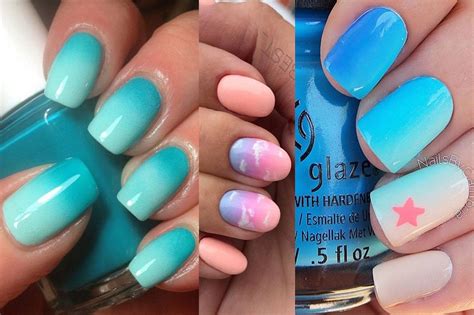 ۳۵ مدل ناخن آمبره زیبا و شیک مناسب تابستان ستاره