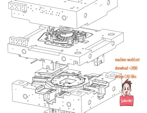 Industrial 3d Model Household Injection Mold Machine World