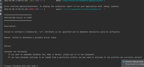 解决error Starting Applicationcontext To Display The Conditions Report