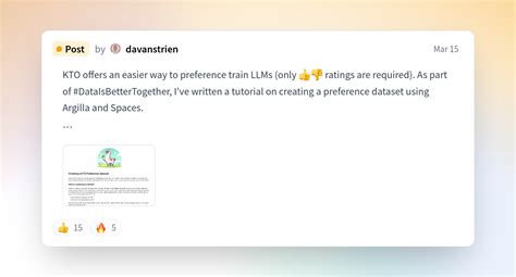 Davanstrien On Hugging Face KTO Offers An Easier Way To Preference Train LLMs Only