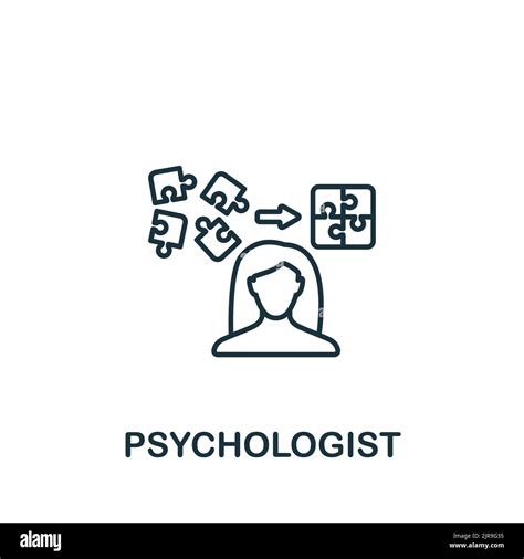 Psychologist Icon Line Simple Psychology Icon For Templates Web Design And Infographics Stock