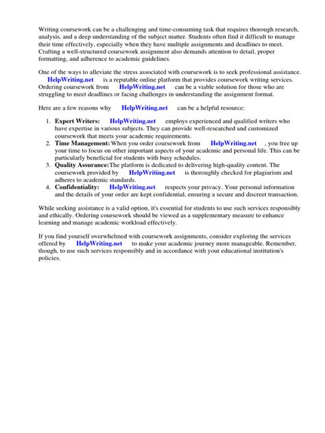 Coursework Assignment Format Pdf Thesis Information