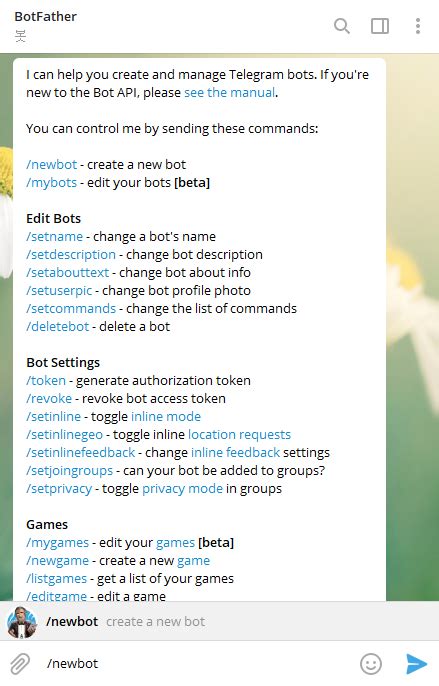 텔레그램 봇 Telegram Bot 만들기 코스모스팜 블로그
