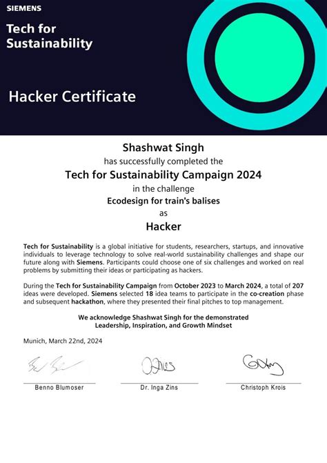 Shashwat Singh On Linkedin Hackathon Techforgood Sustainability Innovation Siemensimpact