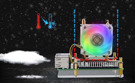 Geeekpi Ice Tower Cooler For Raspberry Pi 5 With Aluminum Heatsink With Cooling Fan