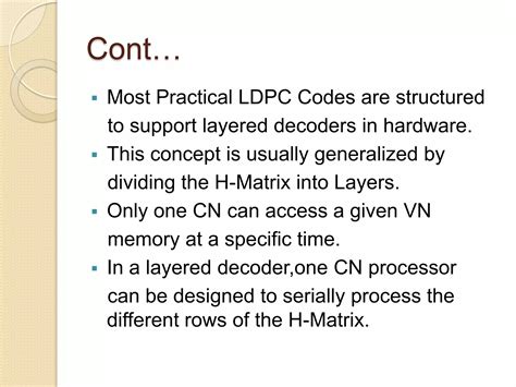 Low Power Ldpc Decoder Implementation Using Layer Decoding Ppt