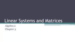 PPT Linear Algebra Matrices PowerPoint Presentation Free Download ID