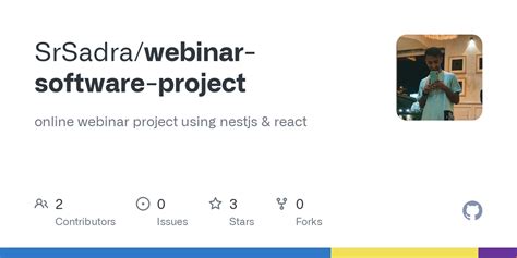 Github Srsadrawebinar Software Project Online Webinar Project Using Nestjs And React