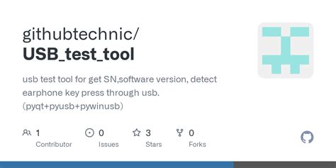 Github Githubtechnic Usb Test Tool Usb Test Tool For Get Sn Software Version Detect Earphone