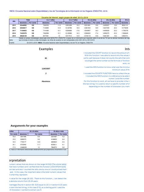 Basic Excel Functions For A Mos Reginagonzález Pdf Pdf
