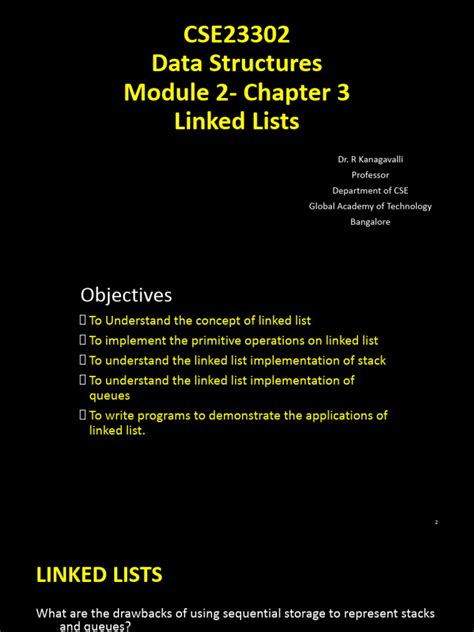 Cse23302 Module2 Chapter 3pptx Pdf Pointer Computer Programming Queue Abstract Data Type