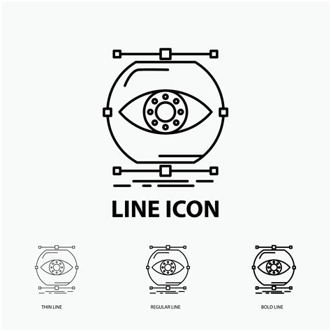 Visualize Conception Monitoring Monitoring Vision Icon In Thin