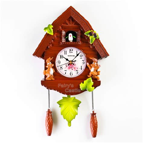 Часы настенные серия Маятник Зайки с маятником кукушкой D 10 см купить по низкой цене