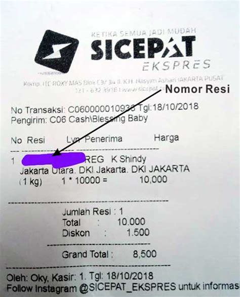 Contoh Resi Airwaybill Pengiriman Jne Tiki Pos Wahana Pahala Tikindo