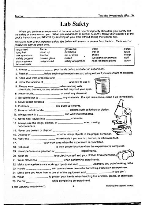 Lab Safety Worksheet Pdf Lab Safety 1 Interactive Worksheet Lab Safety Lab Safety Activities