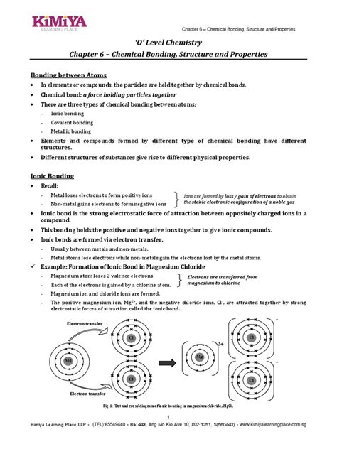 Chapter 6 Chemical Bonding Structure And Properties Pdf