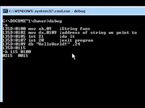 16 Bit Assembly Hello World Tutorial YouTube