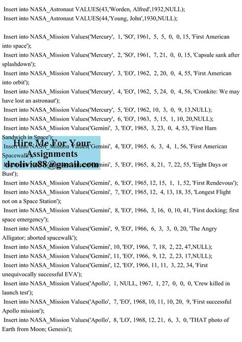 Input File Nasasqldrop Table Nasaassigned Drop Table Naspdf