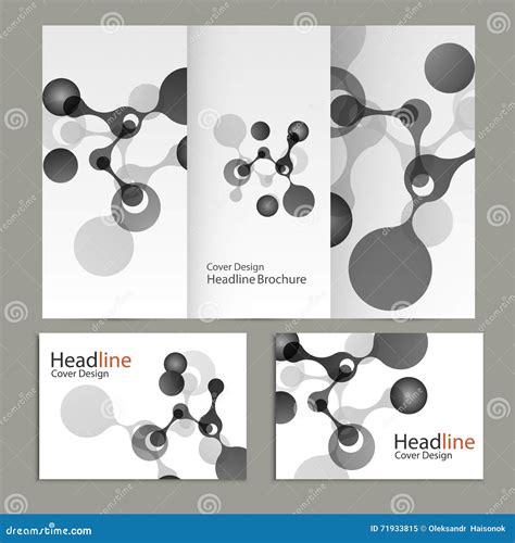 Vector Abstract Molecular Structure Cover Template Design Stock Vector Illustration Of Icon