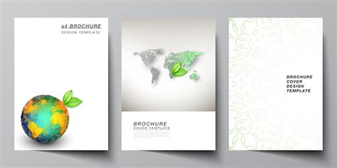 A4 형식 의 벡터 레이아웃 모형 브로셔 전단지 소책자 커버 디자인 책 디자인 브로셔 커버를위한 디자인 템플릿 지구 행성 개념을 저장합니다 지속 가능한 개발 글로벌 개념