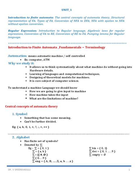 Automata Compiler Desinger Notes Pdf Set Mathematics Mathematics