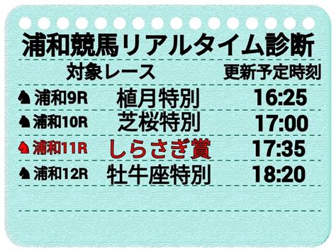 12r更新 的中2 浦和競馬リアルタイム診断 しらさぎ賞 あきねるの競馬予想ブログ