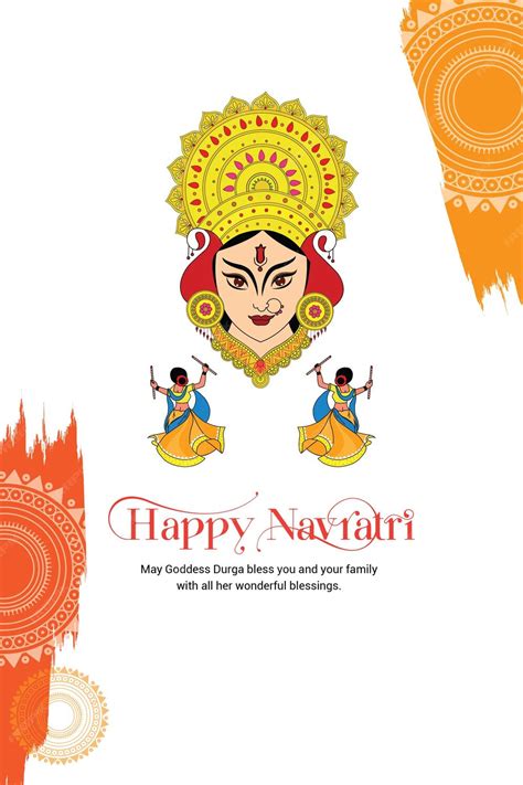 Premium Vector Navratri Wishes And Durga Puja Religion Festival