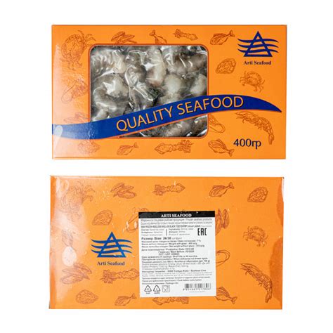 Креветки 8/12 с голвоой 1 кг "polar Seafood" / Shrimps 8/12 Head on 1 ...