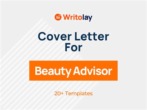 Beauty Advisor Cover Letter 4 Templates Writolay