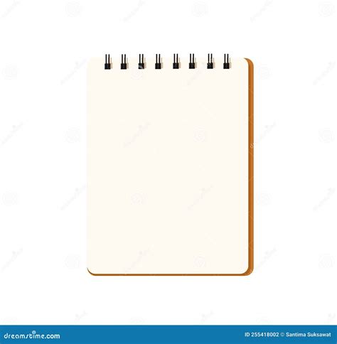 Spiral Notepad Vector Illustration Stock Vector Illustration Of Brown Equipment 255418002