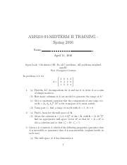 Practice Midterm Pdf AMS MIDTERM II TRAINING Spring Name April Open