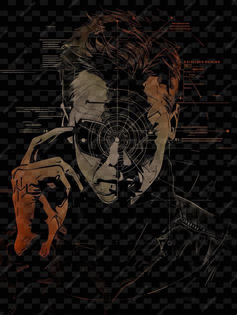 Neural Network Hacker With A Hacking Tool In A Hacking Pose Flat