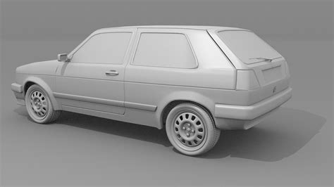 Vw Golf Mk 2 3d Model Cgtrader