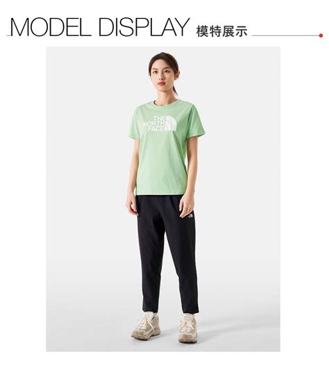 The North Face北面女款紅色吸濕排汗胸前經典品牌logo印花休閒短袖t恤｜89qunxq Pchome 24h購物