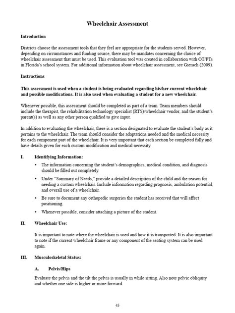 Wheelchair Assessment Pdf Pelvis Wheelchair
