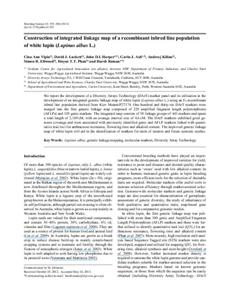 Pdf Construction Of Integrated Linkage Map Of A Recombinant Inbred