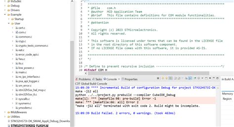 i am getting a make file error when building the p