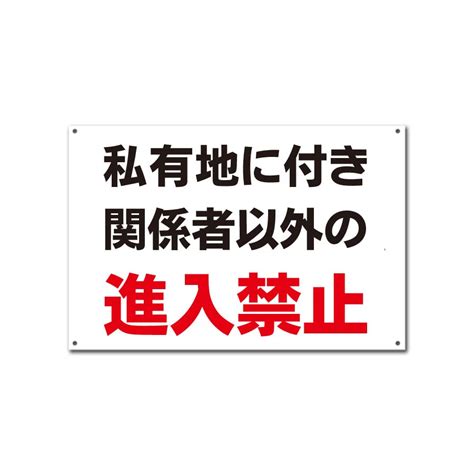 Amazon 【私有地 関係者以外進入禁止 看板】屋外用看板 屋外看板 注意看板 駐車場看板 立て看板 店舗看板 屋外店舗用看板 進入禁止