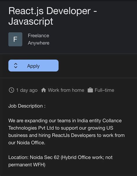 Ram Dey On Linkedin Jobopenings Reactdeveloper Daily Hiringalert