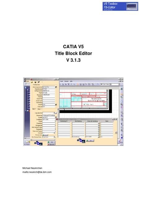 title block editor catia eng v5 pdf software bug c programming