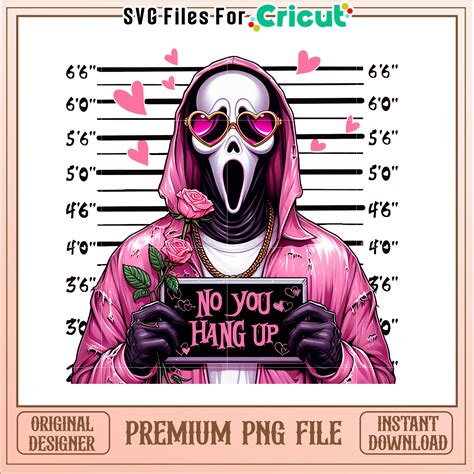Pink Ghostface Valentines Png Svg Files For Cricut