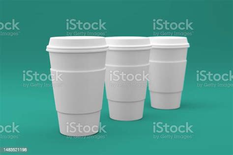 컬러 배경에 고립 된 일반 화이트 커피 컵 3d 일러스트레이션 디자인 요소에 적합합니다 0명에 대한 스톡 사진 및 기타 이미지 Istock