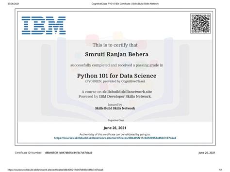 Successfully Completed My Python For Data Science Using Python