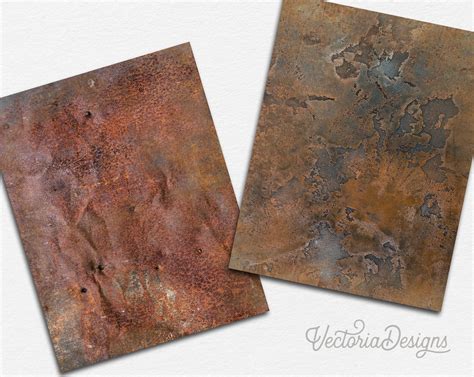 Rough Rust Paper Pack Printable Paper Pack Decorative Paper Digital Paper Antique Dark