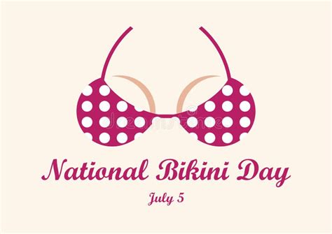 National Bikini Day Vector Stock Vector Illustration Of Model