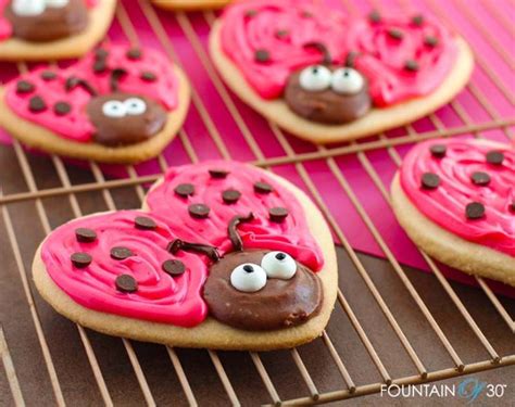 Delightful Love Bug Decorated Valentine Frosted Sugar Cookies Gluten