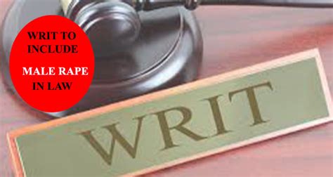 A Writ filed to include MALE RAPE in Penal Code উইমযন ভযস
