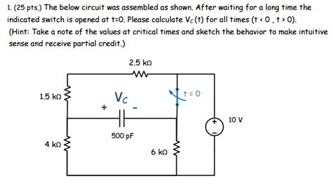 Solved The Below Circuit Was Assembled As Shown After Chegg